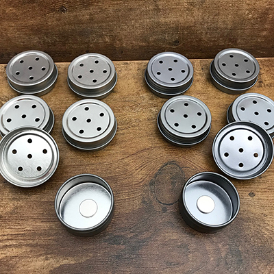 6 Hole Screw Top - 1/2 oz Tin