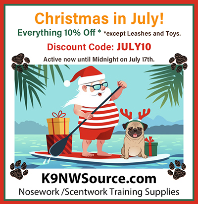 Special Savings use coupon code: JULY10 - K9 NWSource